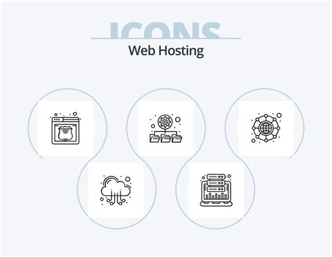 Web Hosting Line Icon Pack 5 Icon Design Web Hosting Web Globe Optimization 19227884 Vector