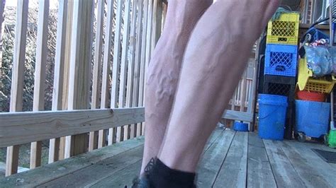 Tempest Outside In Sneakers With Red Chair Tempest Muscular Calves Clips4sale