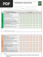 Mhe Checklist Pdf Forklift Elevator