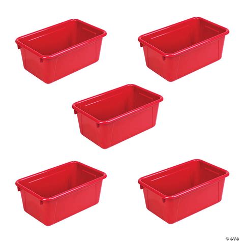 Storex Small Cubby Bin Red Pack Of 5 Oriental Trading