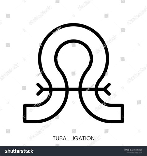 Tubal Ligation Icon Line Art Style Stock Vector Royalty Free