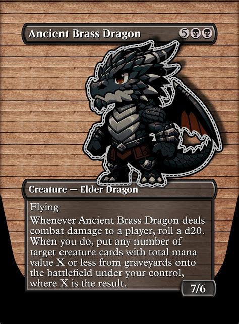 Custom Art Ancient Brass Dragon Edh Proxies