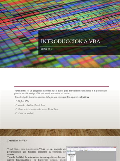 Introduccion A Vba Pdf Macro Informática Visual Basic Para