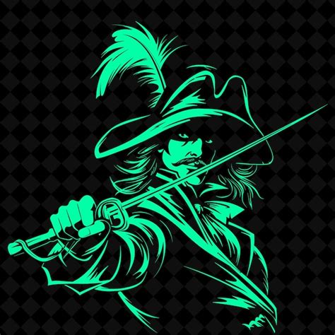 Premium Psd Png French Cavalier With A Rapier And Feathered Hat Elegant And Medieval Warrior