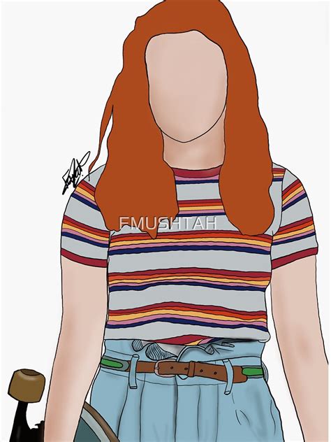 Sadie Sink Drawing Sticker For Sale By Fmushtah Redbubble