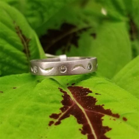 Platinum Moon Band Etsy