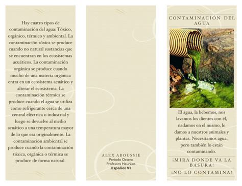 Environmental Brochure Alex Aboussies Graduation Profile