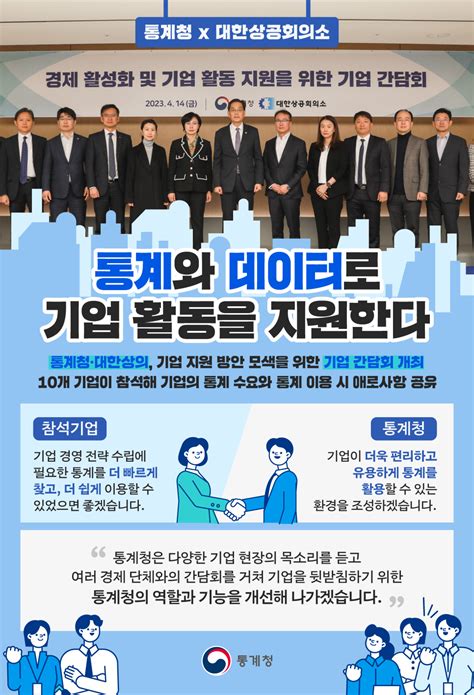 인포그래픽 통계와 데이터로 기업 활동을 지원한다 혁신24 정부혁신 홈페이지