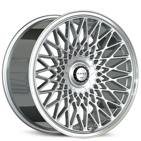 20 Koko Kuture Wheels Classica Gloss Silver With Polished Lip Flow