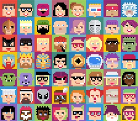 Vettori Di Pixel Art Avatar Scarica Vettori Gratuiti Di Alta Qualità