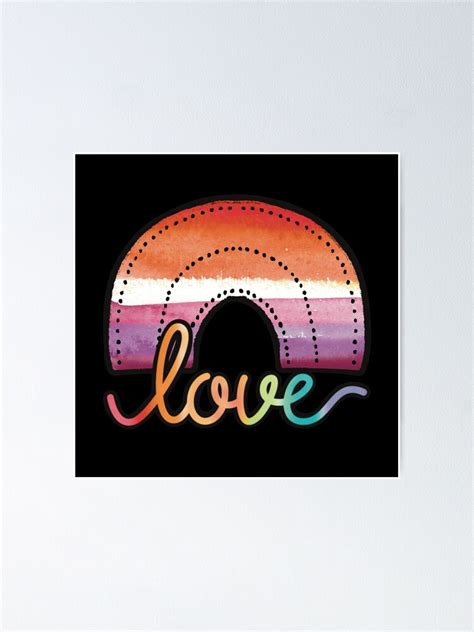 Lesbian Pride Rainbow Love Lgbtiq Poster By Noffens Place Redbubble