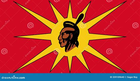 Mohawk Warrior With Axe Royalty Free Cartoon 92537456