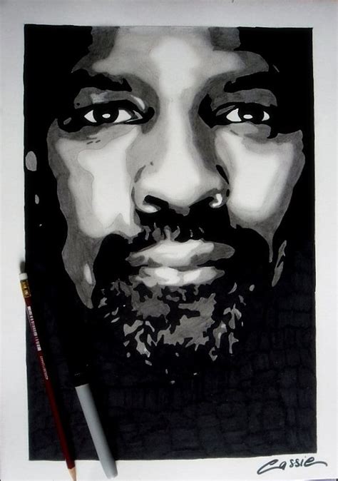 Réalisé Par Cassie Art Cassie Portrait Denzel Washington