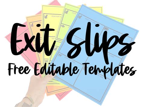 Download Free Exit Slip Templates To Make Assessment A Breeze Babbling Abby