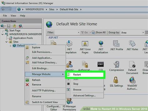 4 Ways To Restart Iis In Windows Server 2016 Wikihow
