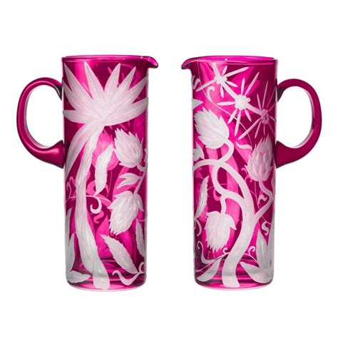 Artel Jungle Deco Large Pitcher In Fuchsia Chairish