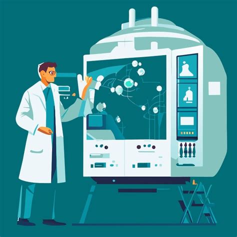 the scientist is now standing in front of a large ai supercomputer
