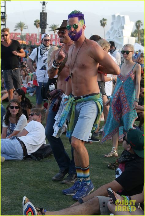Kellan Lutz Goes Shirtless With Fake Tattoos For Coachella 2016 Photo