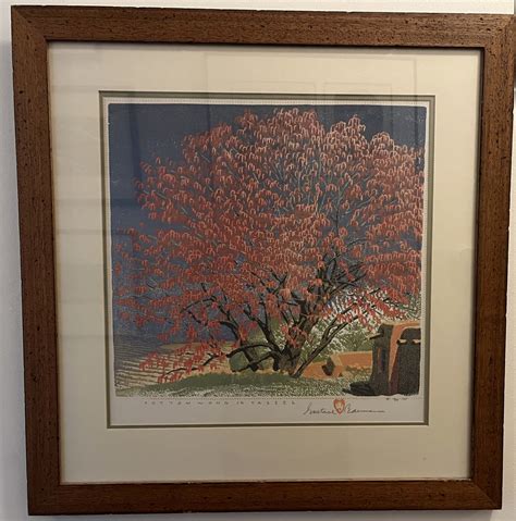 Cottonwood In Tassel Color Woodblock Print Gustave Baumann Reprint