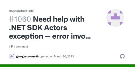 Need Help With Net Sdk Actors Exception Error Invoke Actor Method