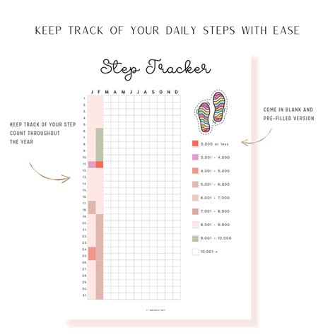 Step Tracker Printable Pdf M507 Mrsneat