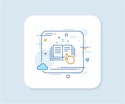 Technical Documentation Line Icon Instruction Sign Vector Stock