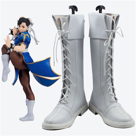 Street Fighter Chun Li Chunli Shoes Cosplay Boots Cosplay Boots