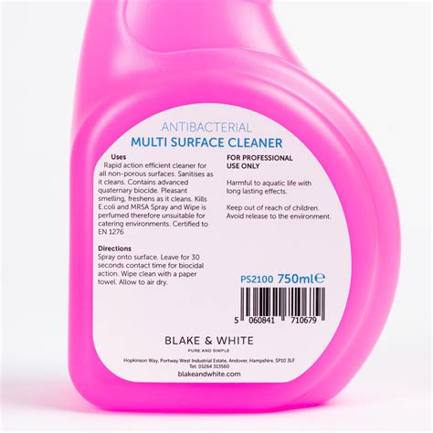 Purely Smile 750ml Multi Surface Cleaner Kills Bacteria Blake And White