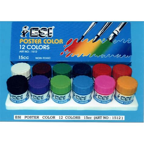 Esi Poster Water Color 15cc 12 Colors Shopee Malaysia