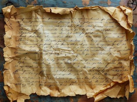 Ancientlooking Scroll With Handwritten Text Premium Ai Generated Image