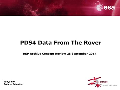 Pds4 Data From The Rover Rsp Archive Concept Review 28 September Ppt