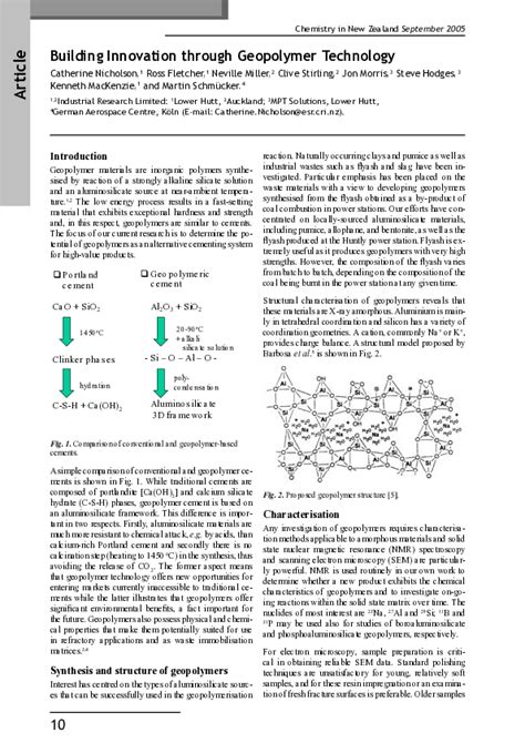 Pdf Building Innovation Through Geopolymer Technology