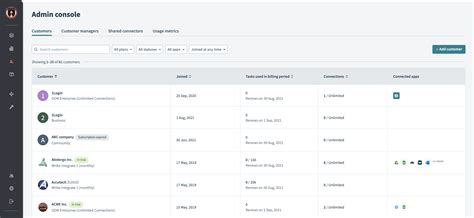 Embedded Admin Console Customers Tab Workato Docs