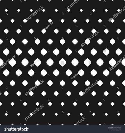 Vector Seamless Pattern Monochrome Background Halftone Stock Vector