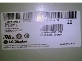LG Display LM215WF1-TLC1 Overview - Panelook.com