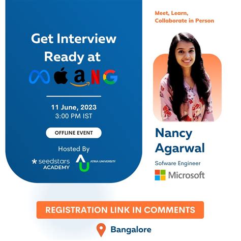 Nancy Agarwal On Linkedin Softwareengineer Interview Share Tech Microsoft Experience Event
