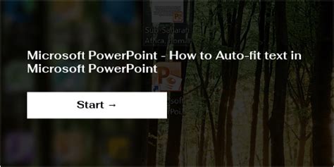 Microsoft Powerpoint How To Auto Fit Text In Microsoft Powerpoint