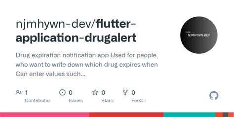 Github Njmhywn Devflutter Application Drugalert Drug Expiration