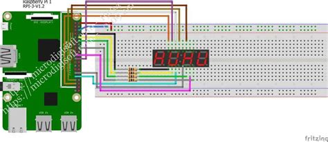 4 Digit 7 Segment Display Using Raspberry Pi