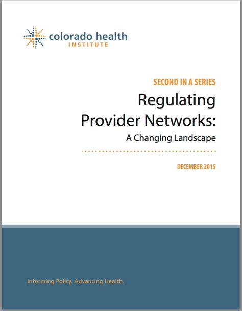 Network Adequacy Colorado Health Institute