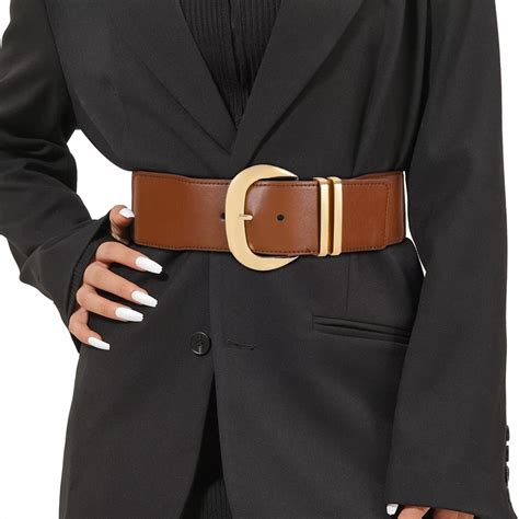 Jasgood Women Elastic Wide Belts Stretchy Waist Cinch Belt Waistband