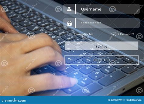 Online Login Verification Concept Password Entry Identity Verification Stock Image Image Of