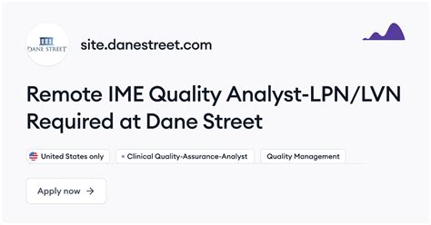 Remote Ime Quality Analyst Lpnlvn Required Job At Dane Street Himalayas