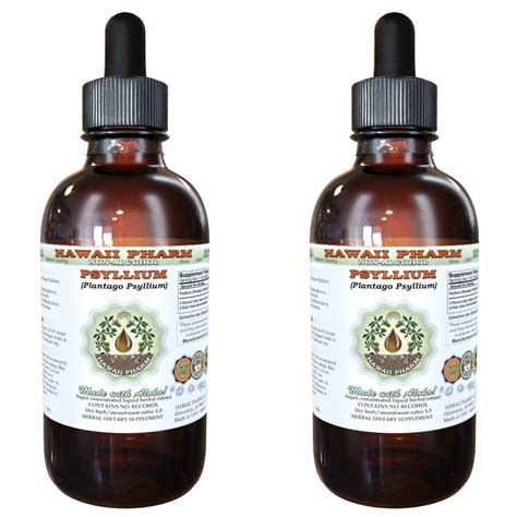 Hawaii Pharm Psyllium Alcohol Free Liquid Extract Psyllium Plantago