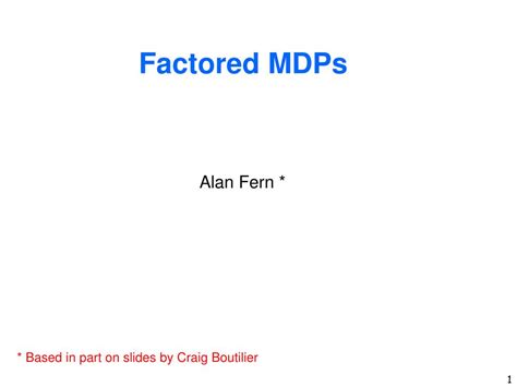 ppt factored mdps powerpoint presentation free download id 3366480