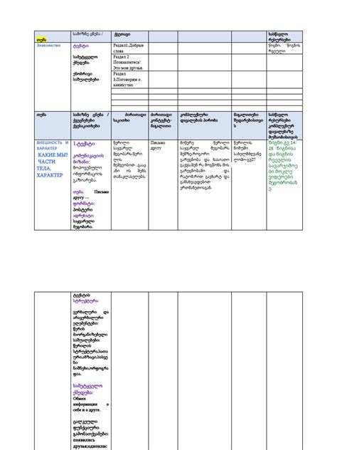 6 კლასის წლიური კურიკულუმი Pdf