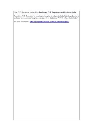 PPT Hire PHP Developer India At Competitive Price PowerPoint Presentation ID 8108173