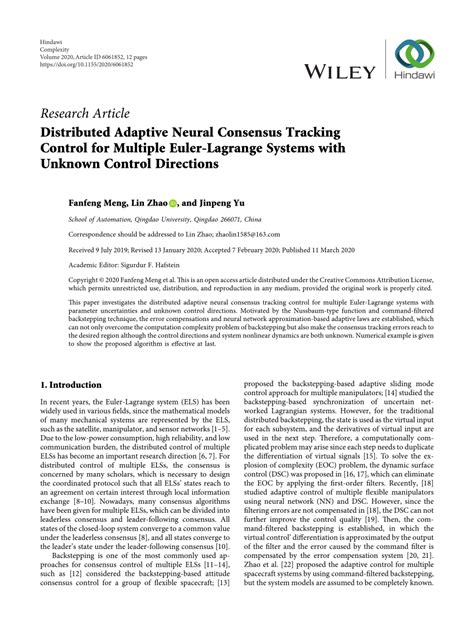 pdf distributed adaptive neural consensus tracking control for