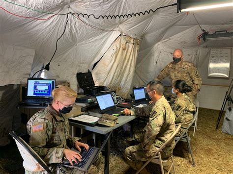 303rd Maneuver Enhancement Brigade Utilize Vsat To Perform Daily Duties While In Field U S