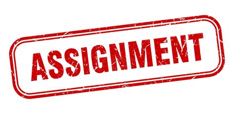 Assignment Stamp Assignment Square Grunge Sign Stock Vector